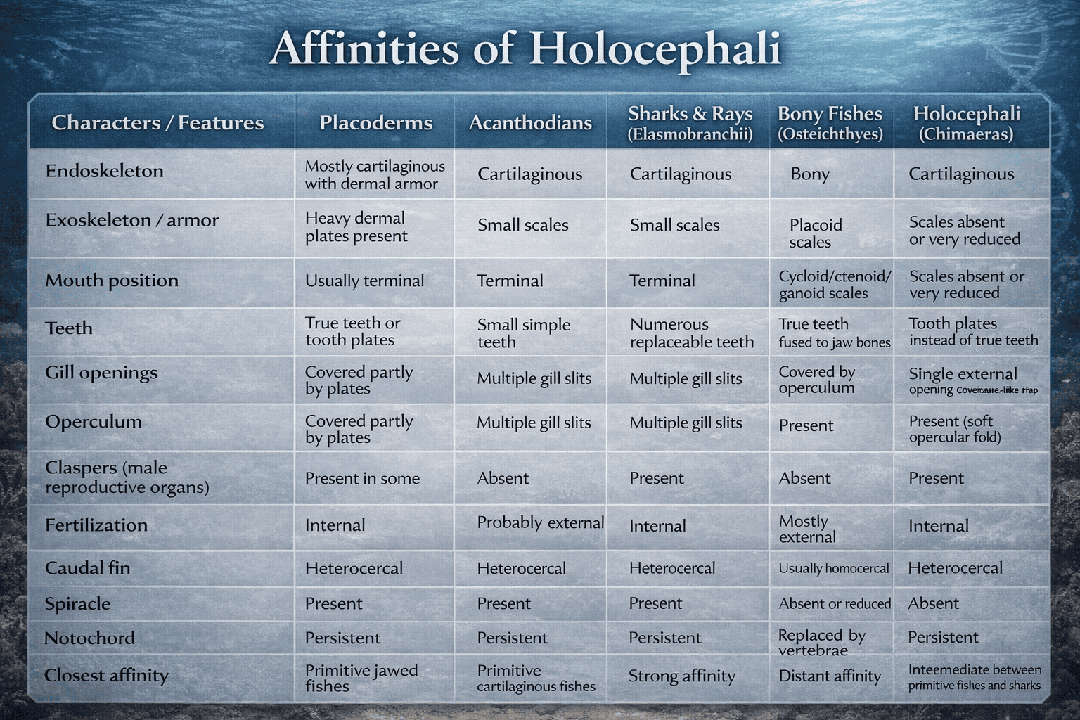 Holocephali - General organization and affinities | Zoologyverse